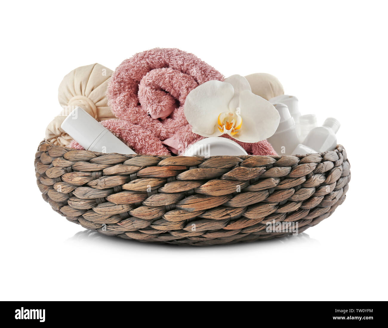 Beautiful composition spa products Cut Out Stock Images & Pictures - Alamy