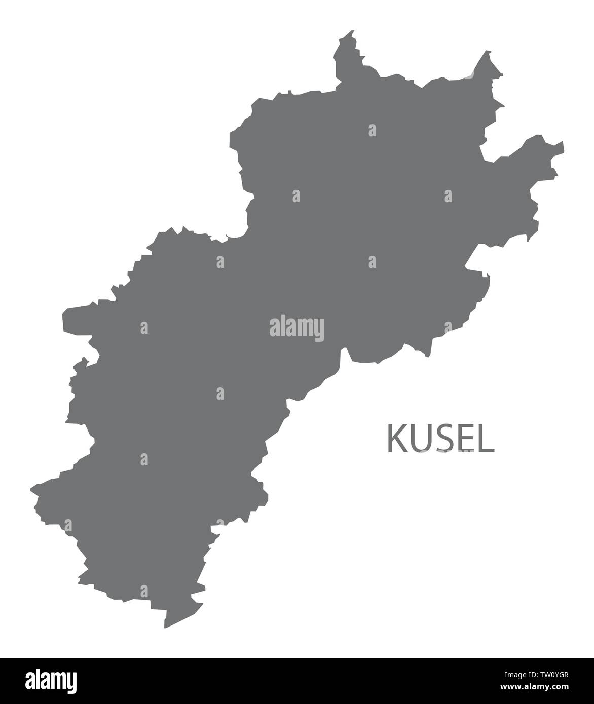 Kusel grey county map of Rhineland-Palatinate DE Stock Vector Image ...
