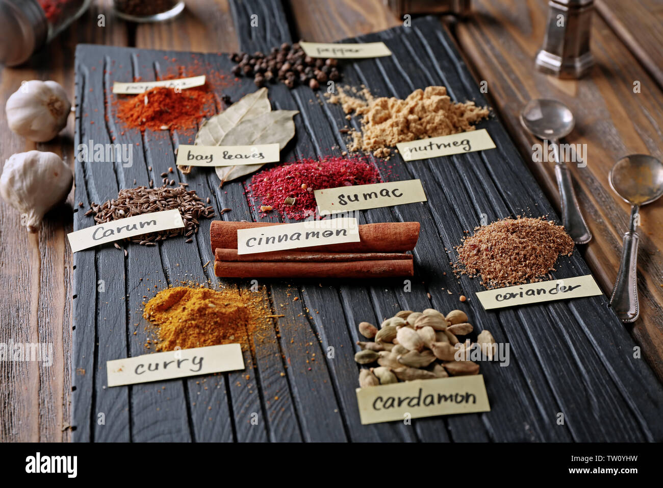 Coriander leaves heap on wooden hi-res stock photography and images - Alamy