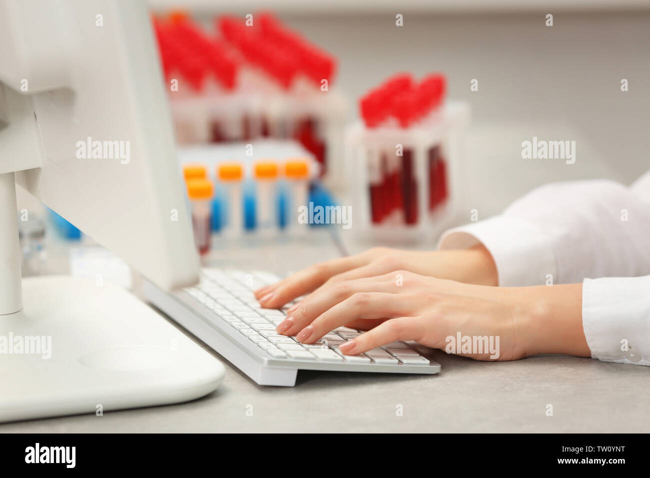 Scientist laboratory computer keyboard hi-res stock photography and ...