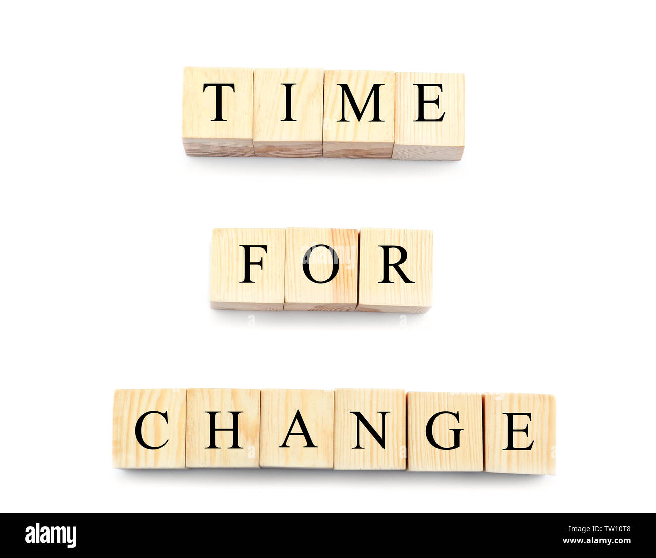 Wooden cubes with space for text on white background Stock Photo - Alamy