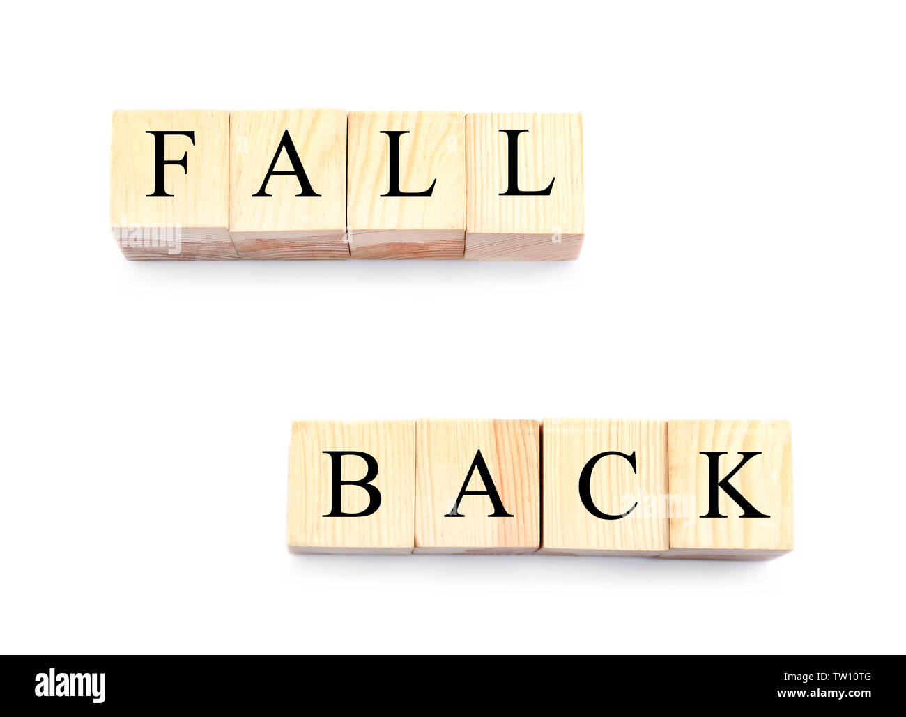 Wooden cubes with space for text on white background Stock Photo - Alamy