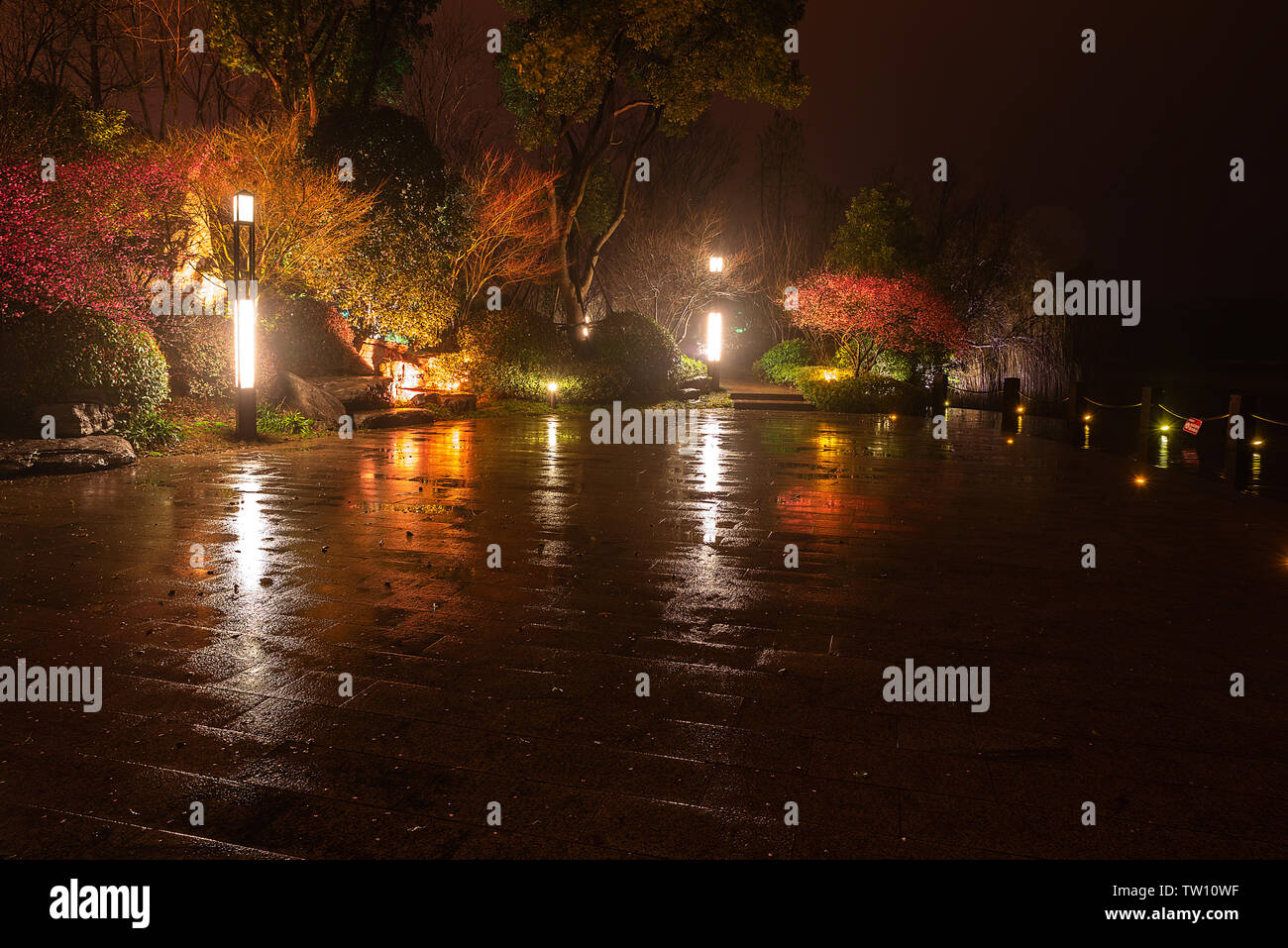 Little view of a rainy night Stock Photo - Alamy