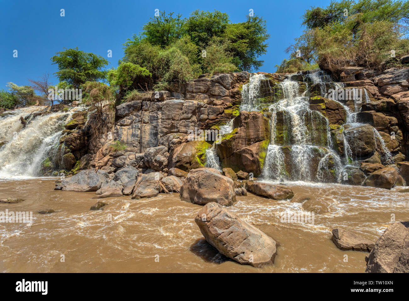 Fall in Awash National Park. Waterfalls in Awash wildlife reserve in ...