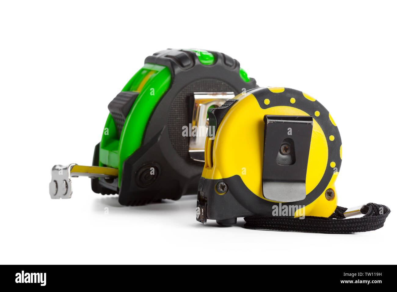 Tape measure on white background Stock Photo - Alamy