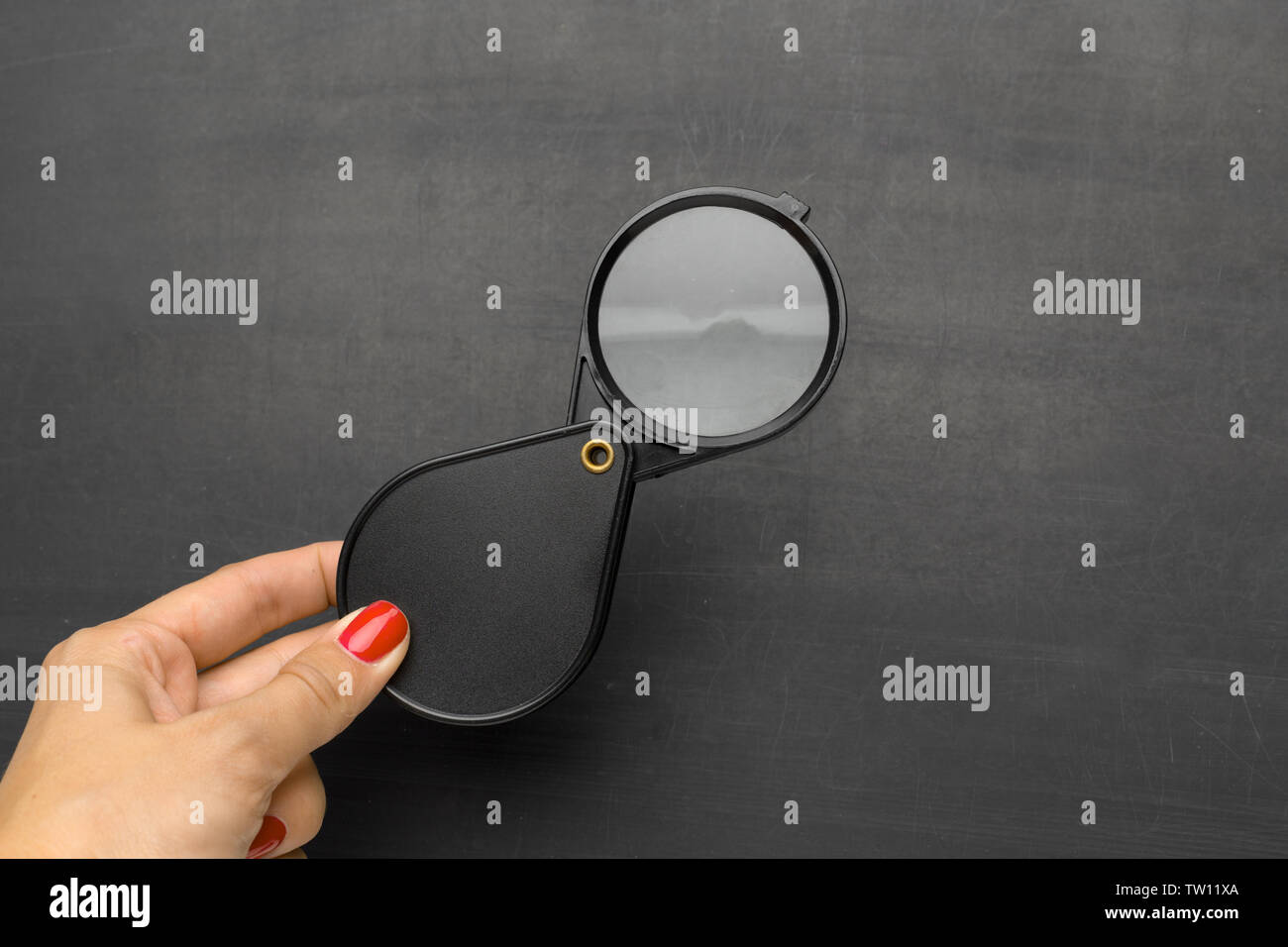 Magnifying Glass close up Stock Photo - Alamy
