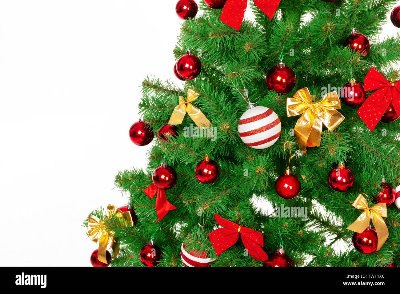 Christmas Tree isolated on white background Stock Photo - Alamy