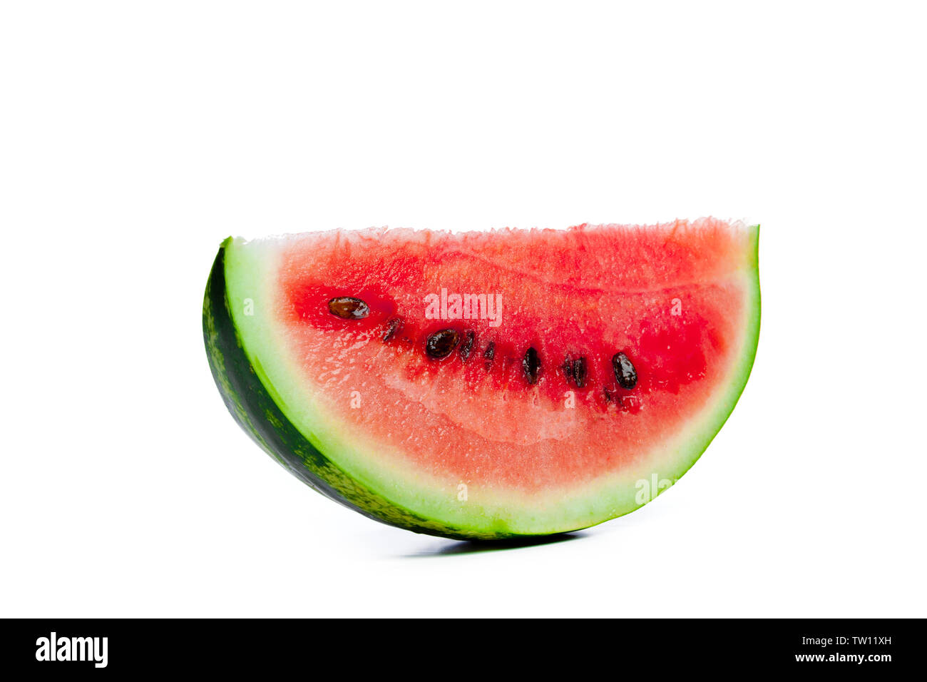 Slice of watermelon on white background Stock Photo - Alamy