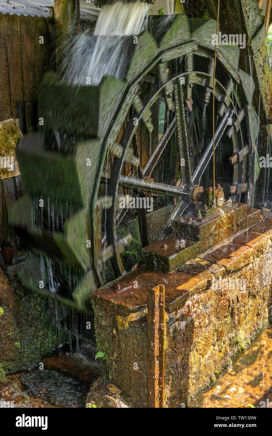 The waterwheel that drives the machinery to make shovels and edging ...