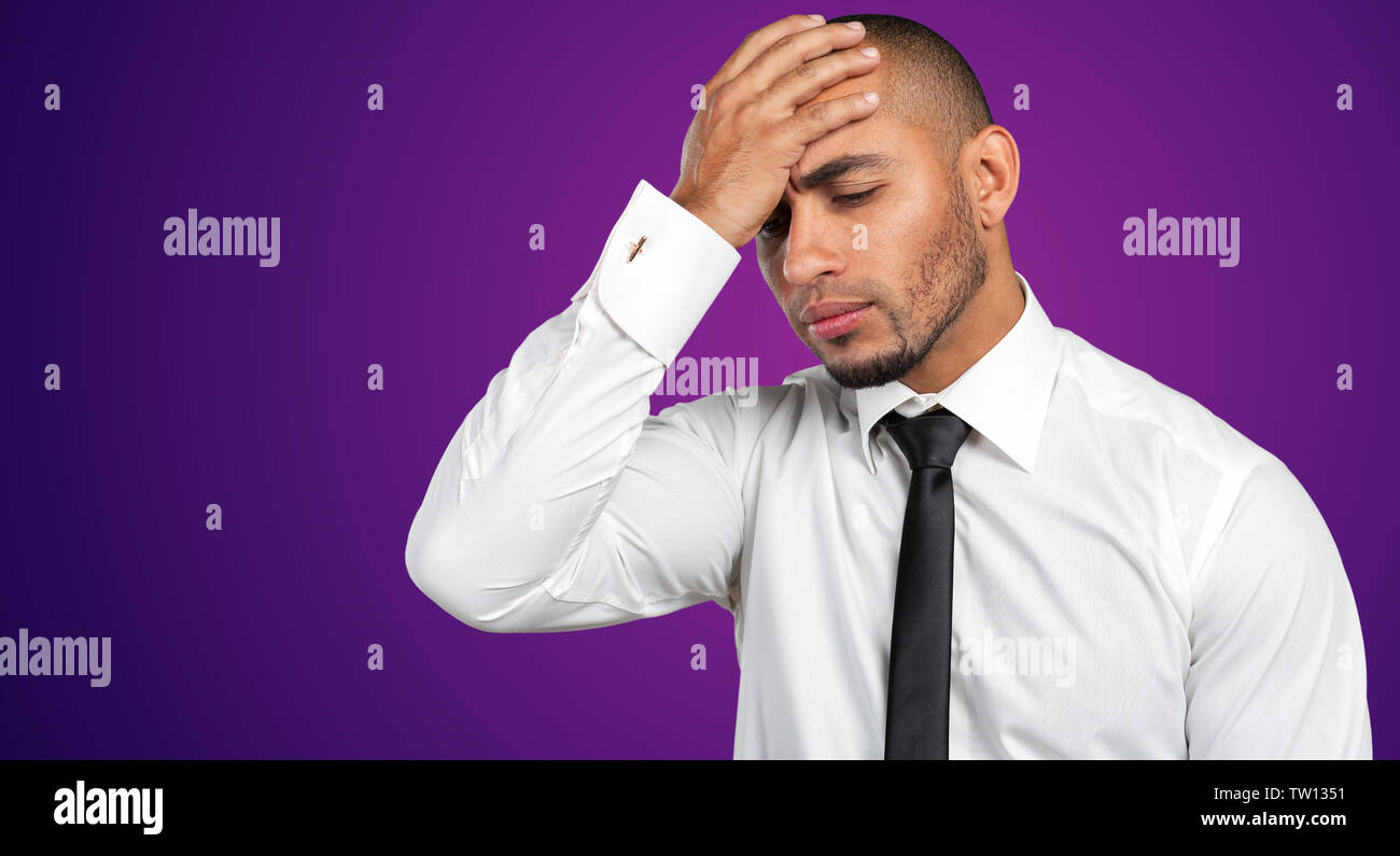 Black man frustrated Stock Photo - Alamy