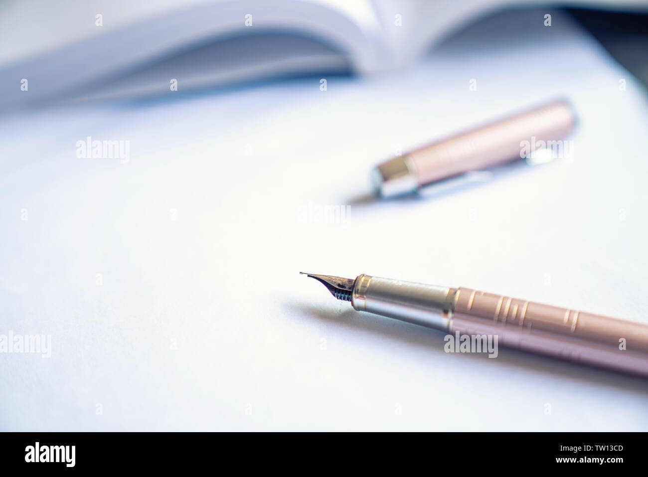 Business work scene pen Stock Photo - Alamy