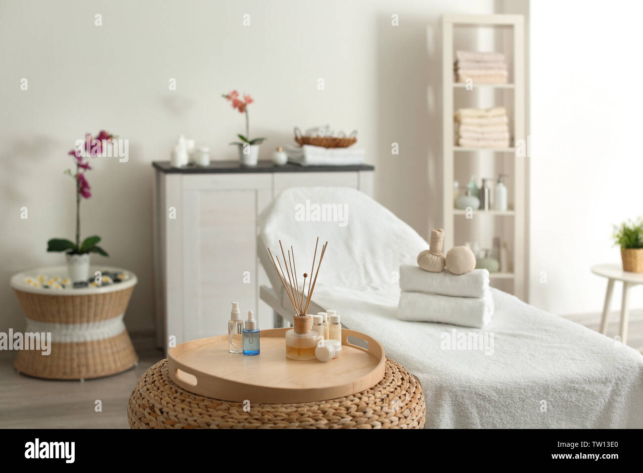 Spa center cream bottles hi-res stock photography and images - Alamy
