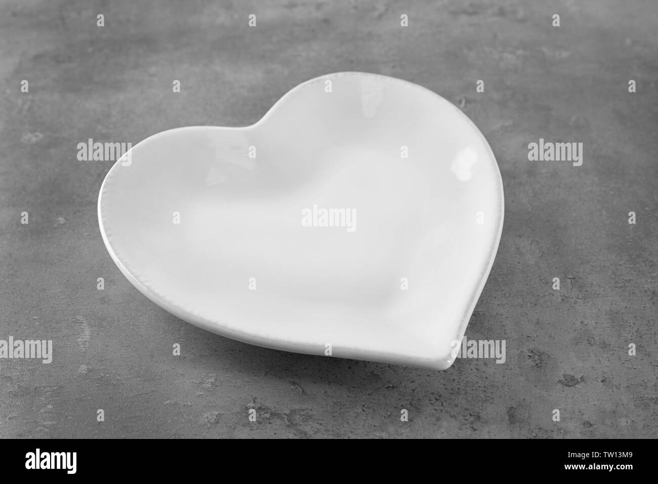 Heart on plate Black and White Stock Photos & Images - Alamy
