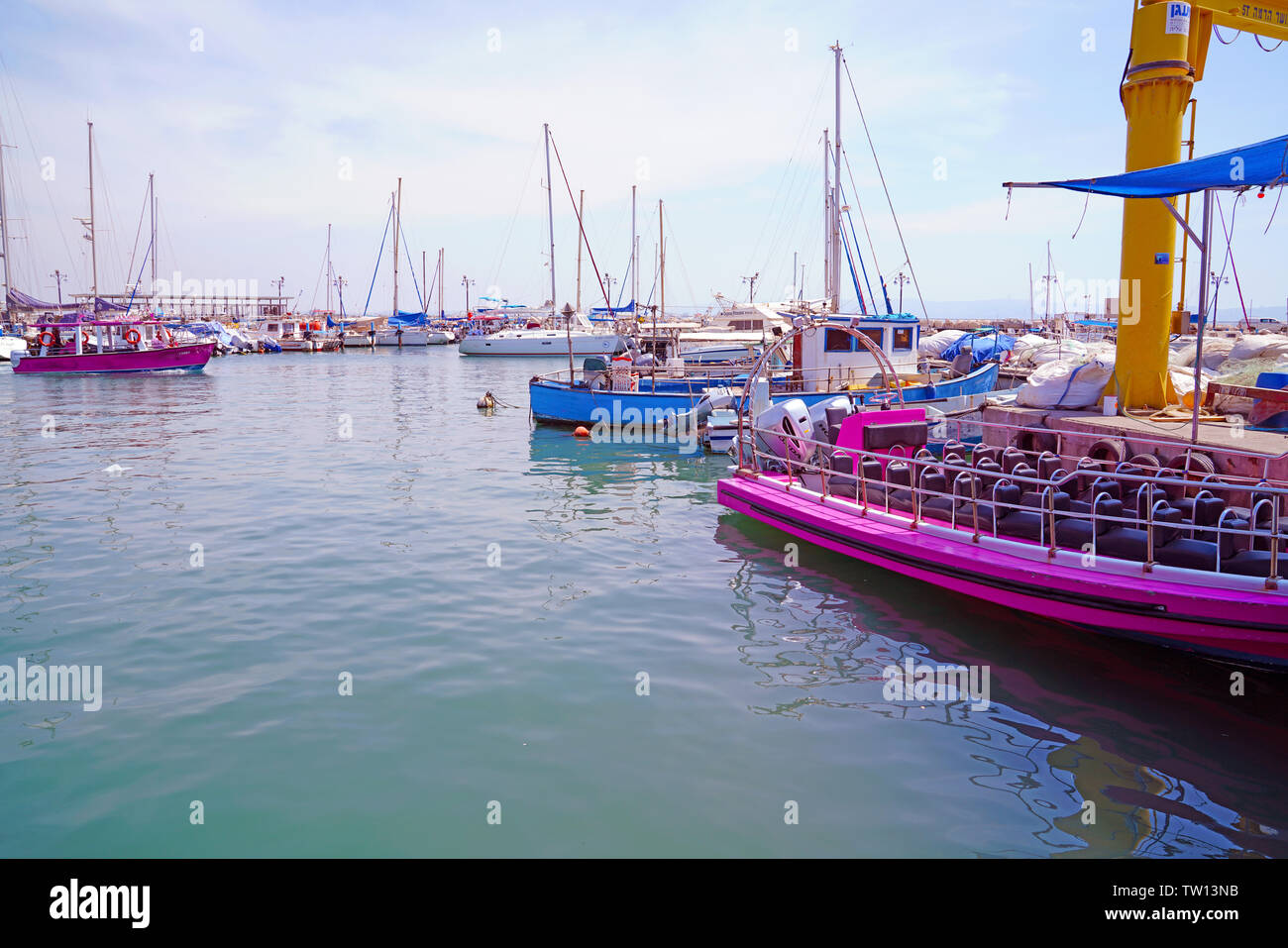 Port of pilgrimage to the land of israel hi-res stock photography and ...