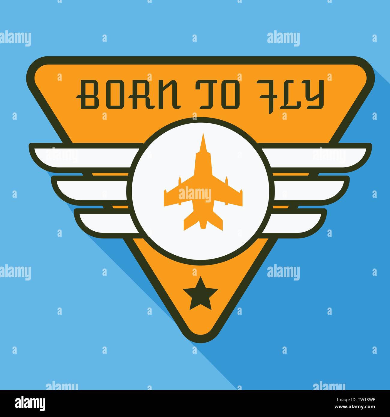 Born to fly logo. Flat illustration of born to fly vector logo for web ...