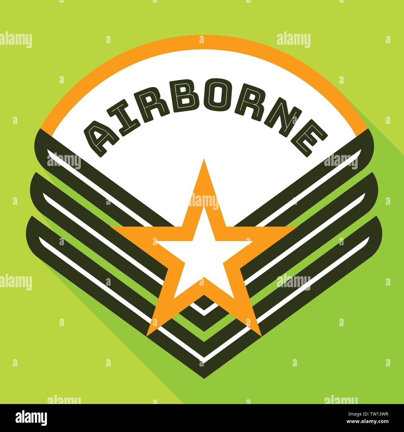 Star airborne logo. Flat illustration of star airborne vector logo for ...
