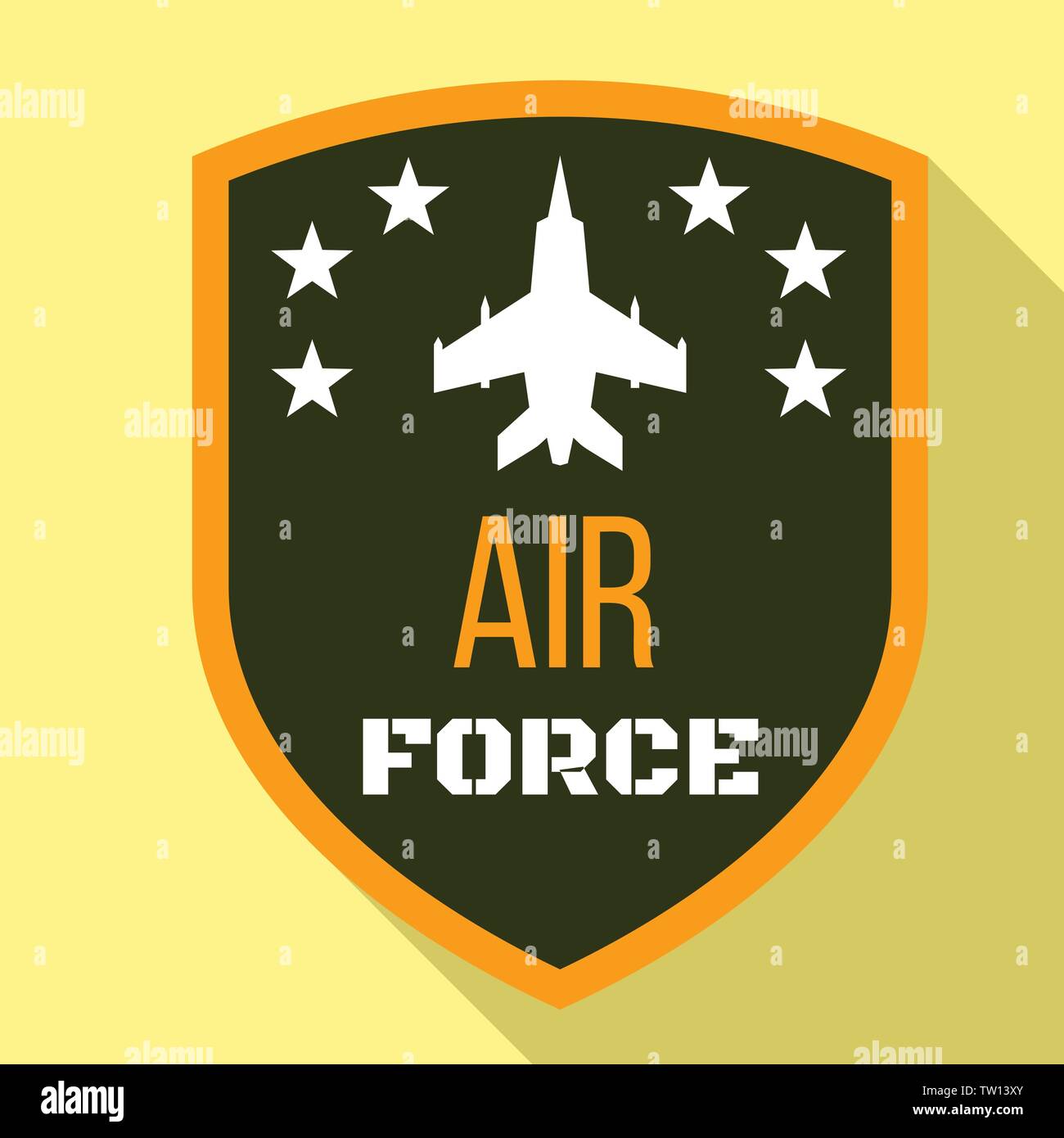 Fighter air force logo. Flat illustration of fighter air force vector ...