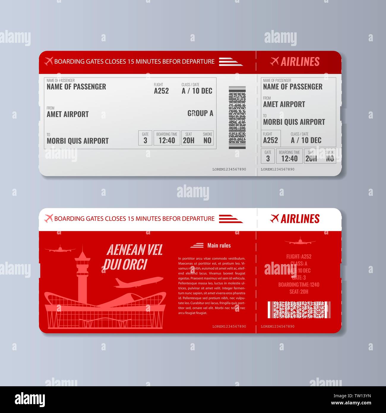 Boarding pass qr code Stock Vector Images - Alamy