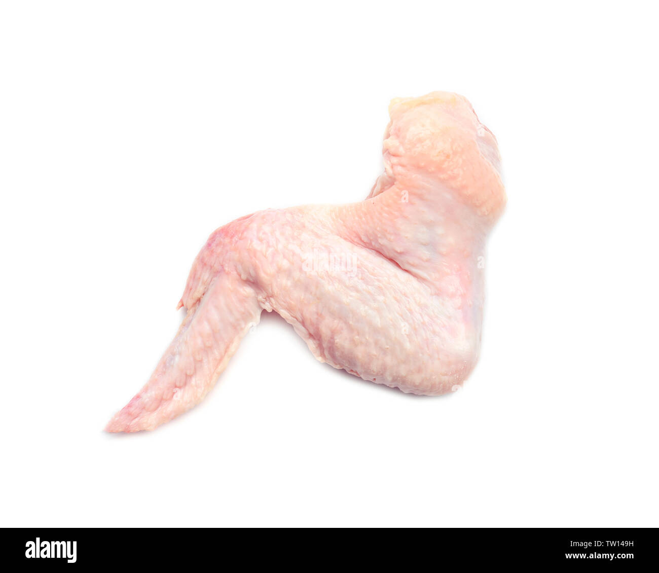 Fresh raw chicken wing on white background Stock Photo - Alamy