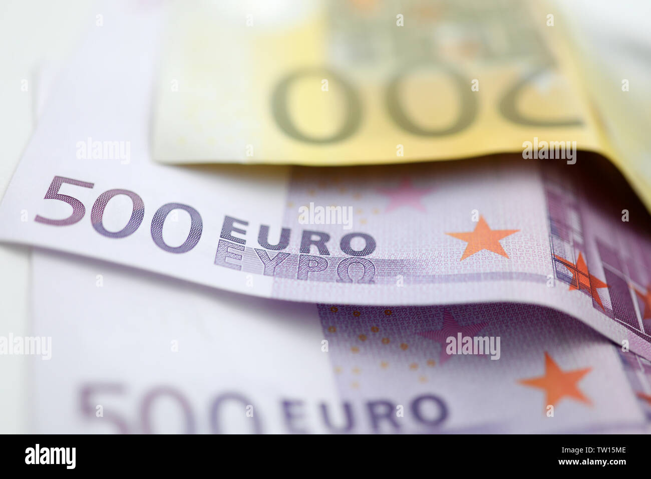 Pile 500 euro bank hi-res stock photography and images - Alamy