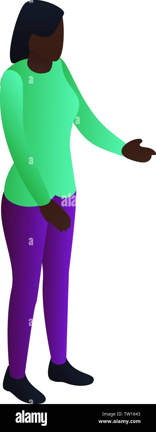 African woman icon. Isometric of african woman vector icon for web ...
