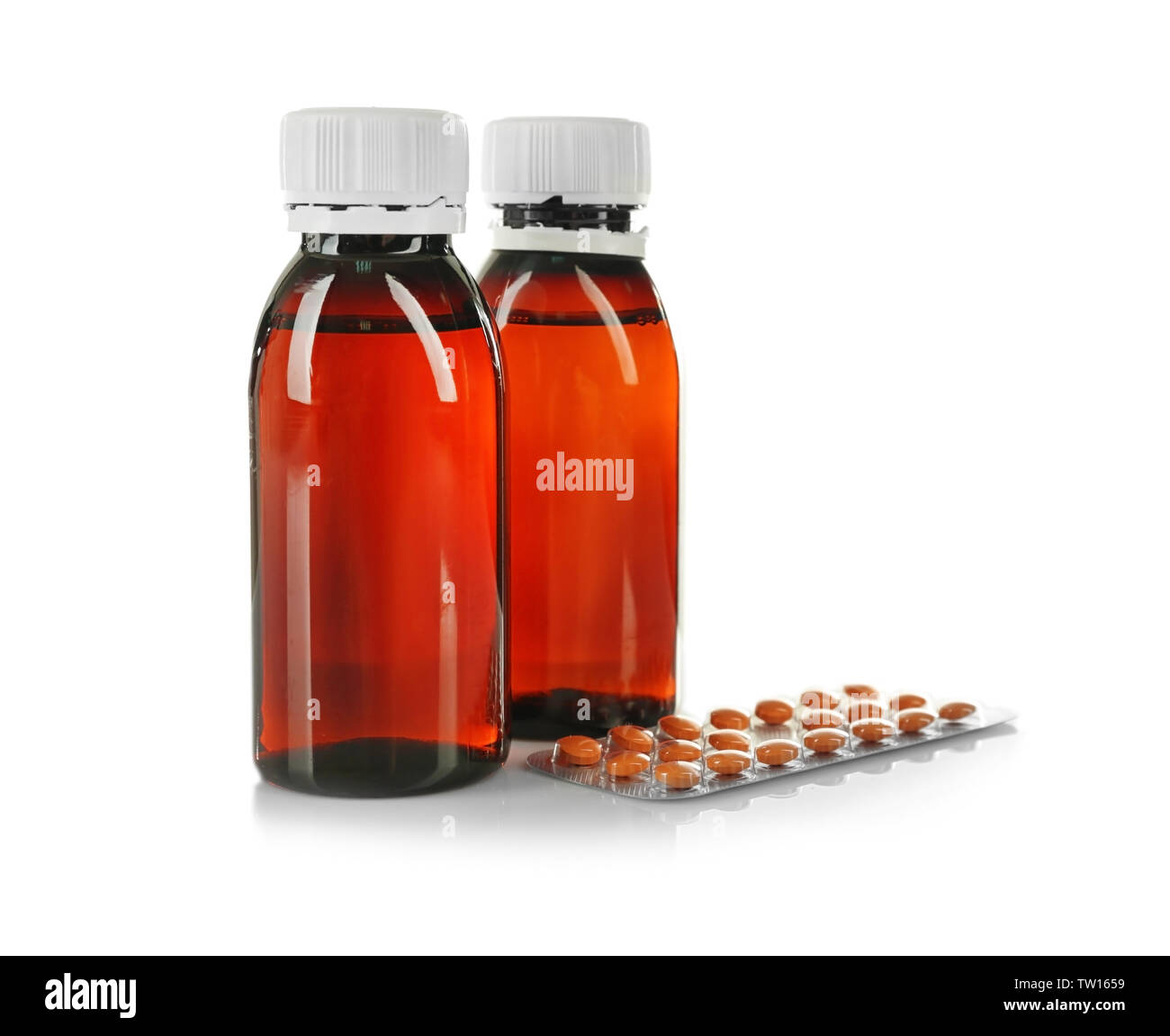 Medical cough syrup bottles Cut Out Stock Images & Pictures - Alamy