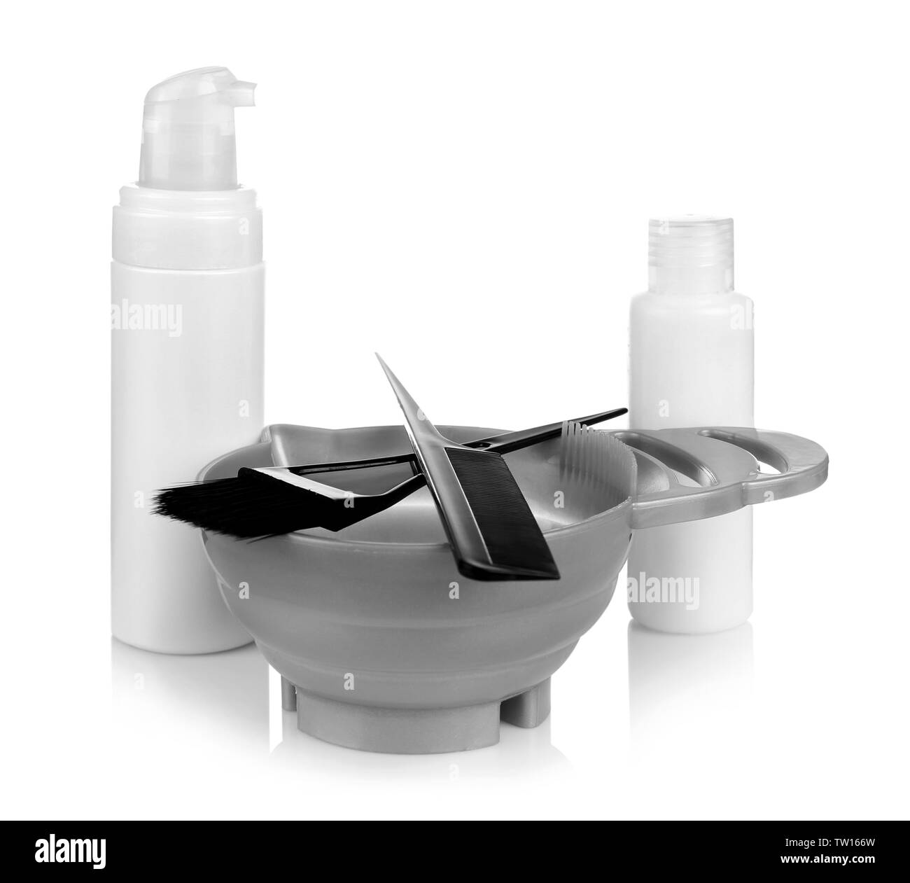 Professional hairdresser kit isolated on white Stock Photo - Alamy