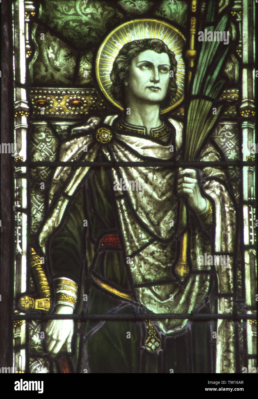 Stained glass window, St Alban, St Leonard's, Colchester, Essex, UK ...