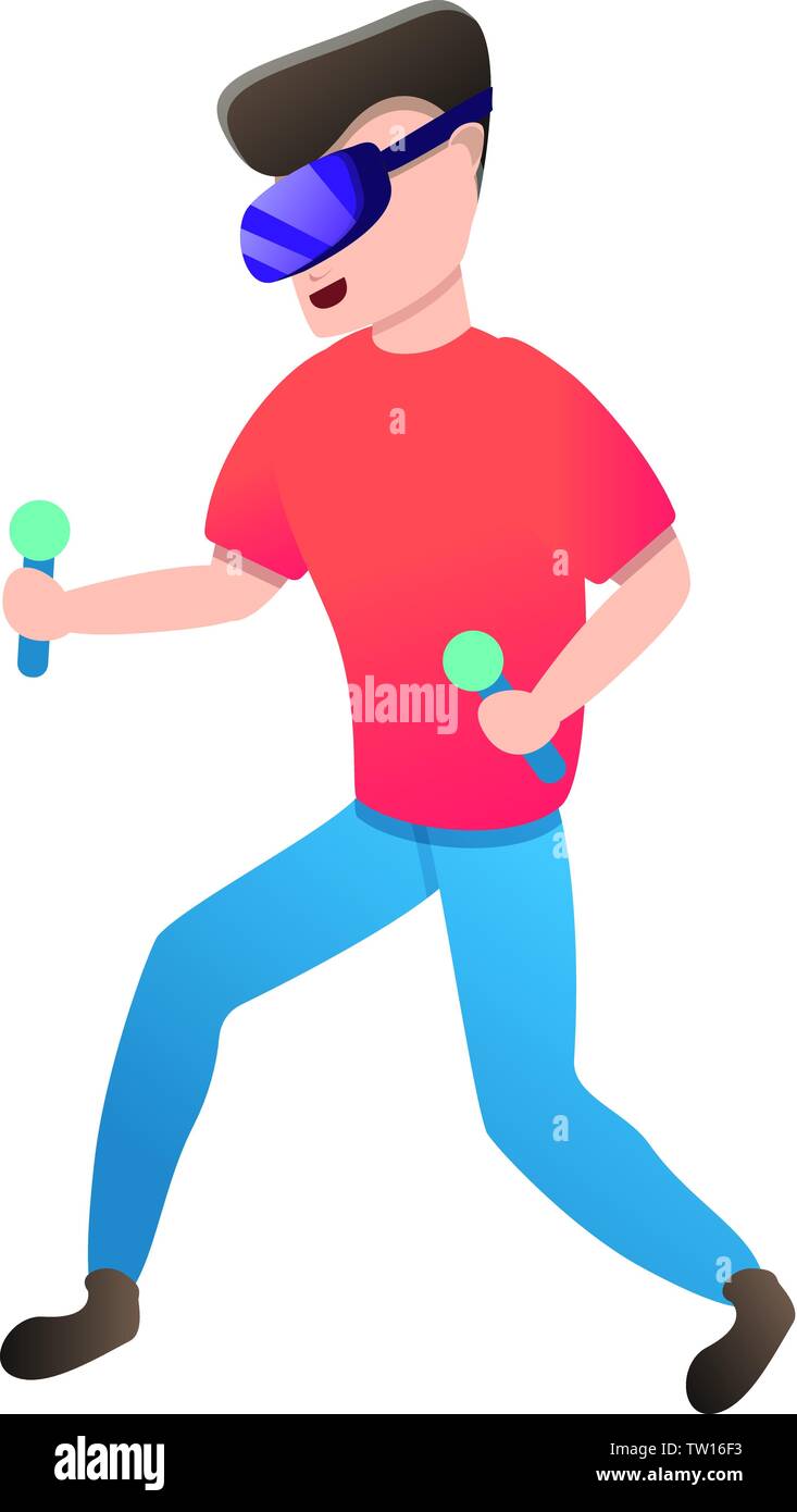 Virtual reality game icon. Cartoon of virtual reality game vector icon ...