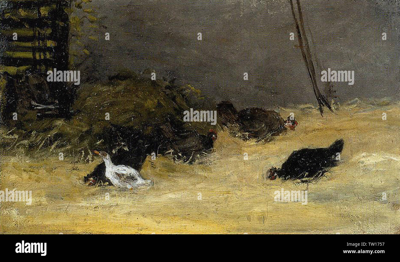 Paul Gauguin - Chicken Coup C 1875 Stock Photo - Alamy