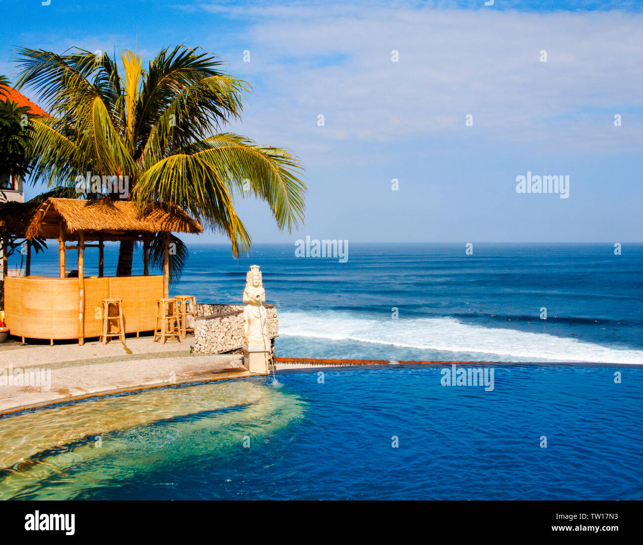 Infinity pool filmed in Bali, Indonesia, August 2009 Stock Photo - Alamy