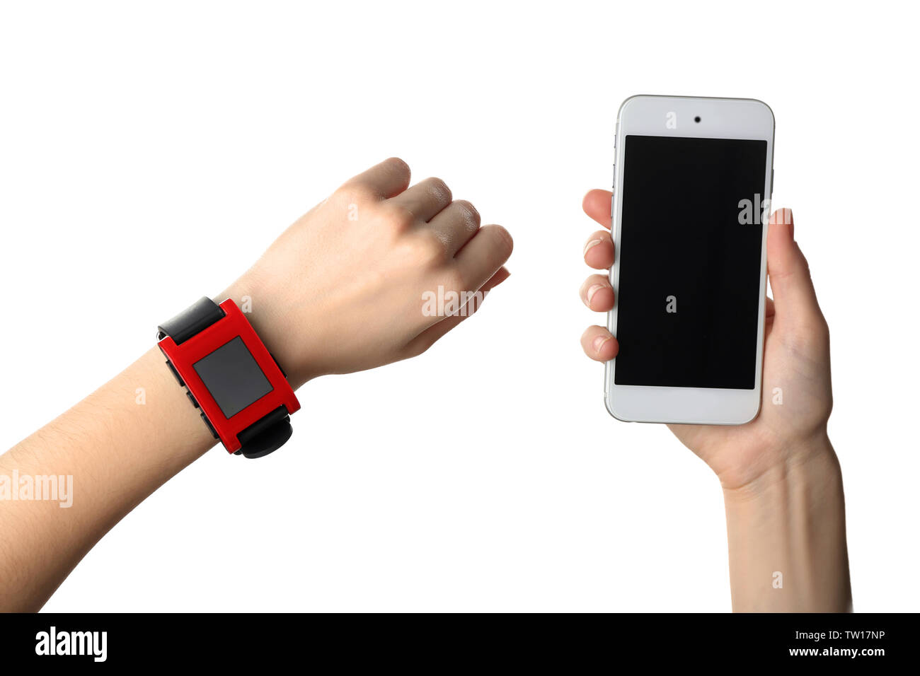 White smartphone heart rate monitor hi-res stock photography and images ...