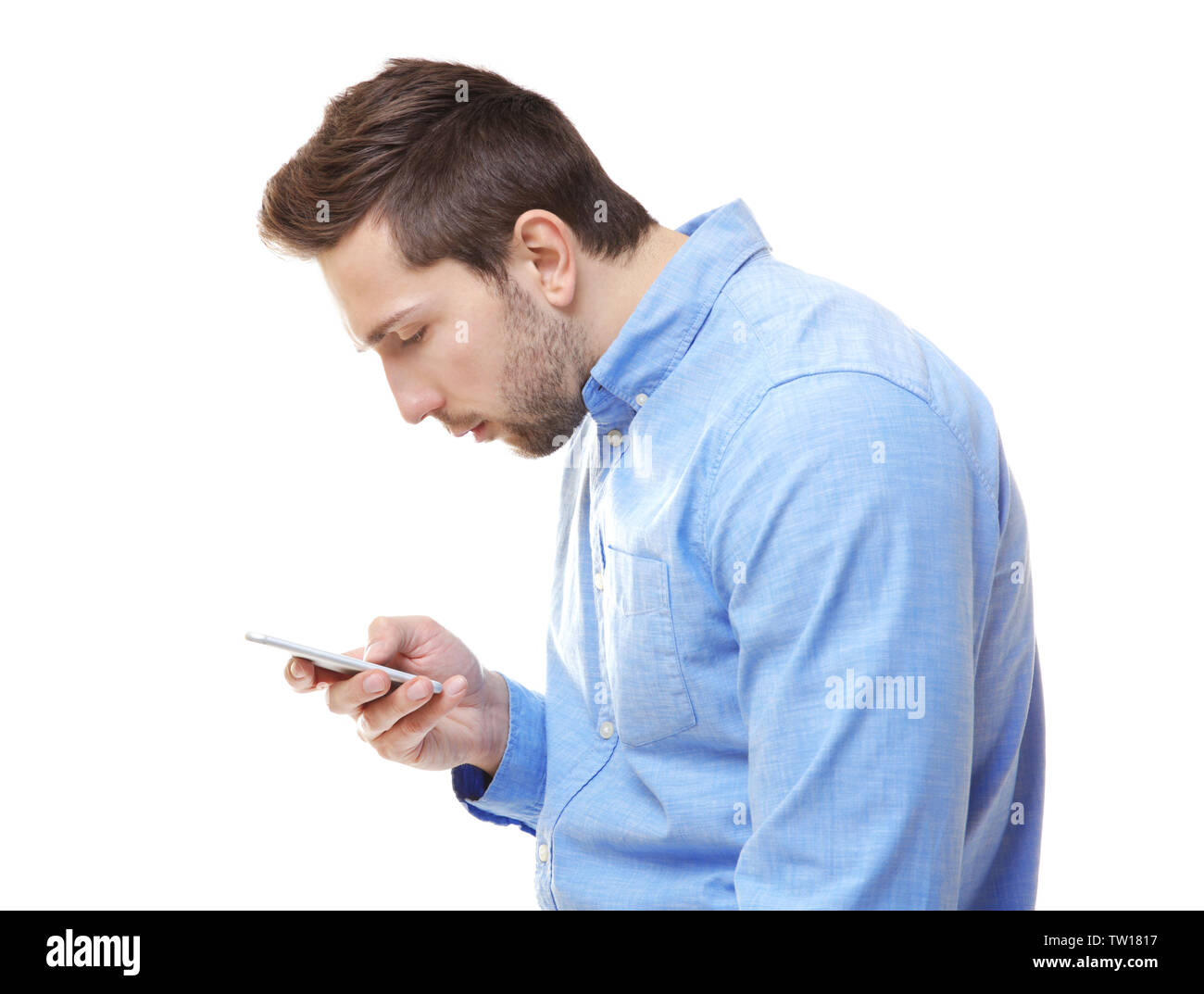 Wrong posture mobile hi-res stock photography and images - Alamy