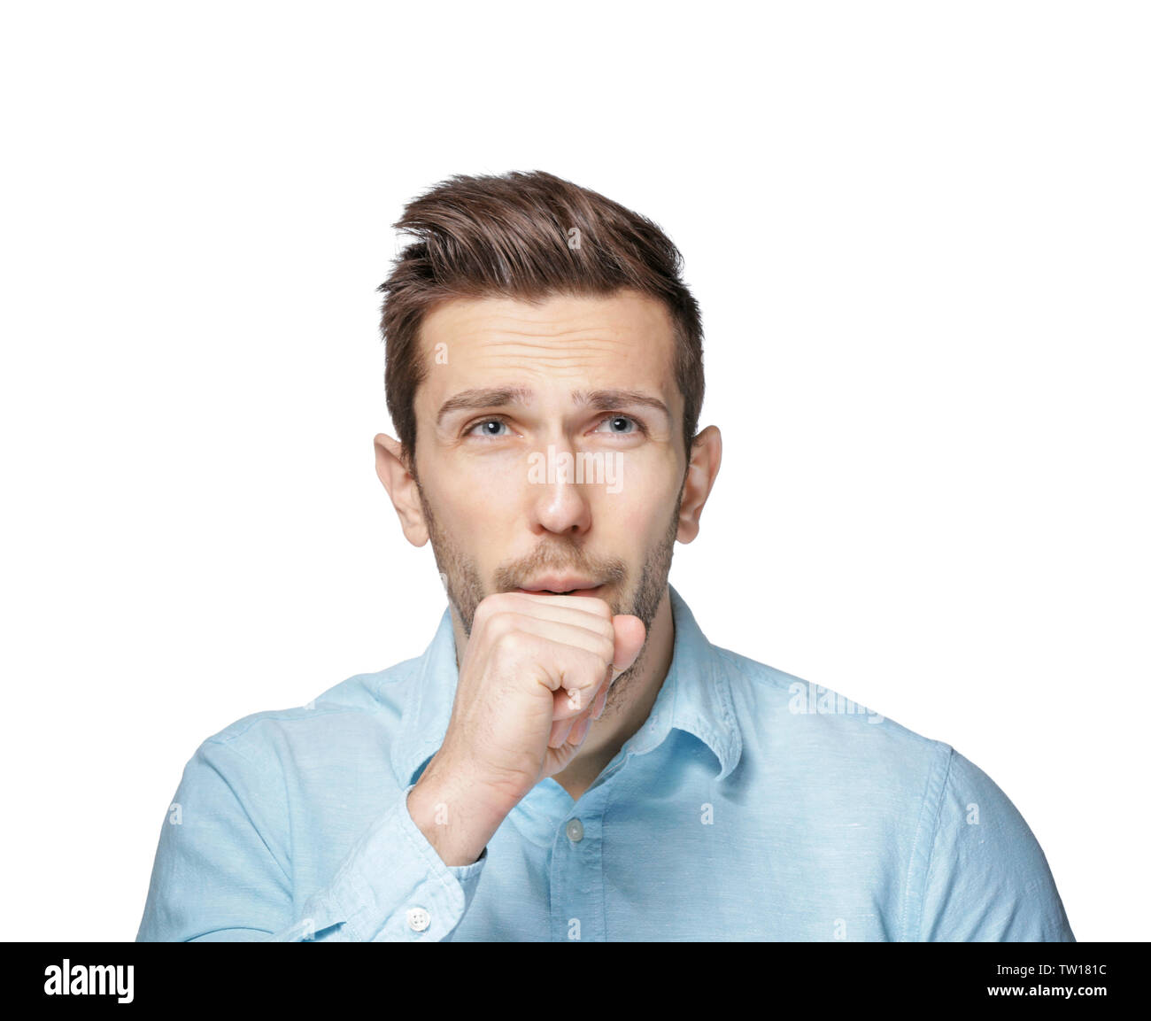Man coughing on light hi-res stock photography and images - Alamy