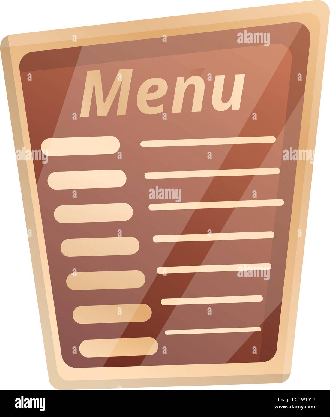 Coffee menu icon. Cartoon of coffee menu vector icon for web design ...