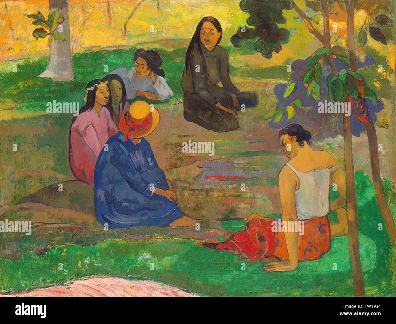 Paul Gauguin - Parau Parau 1891 Stock Photo - Alamy