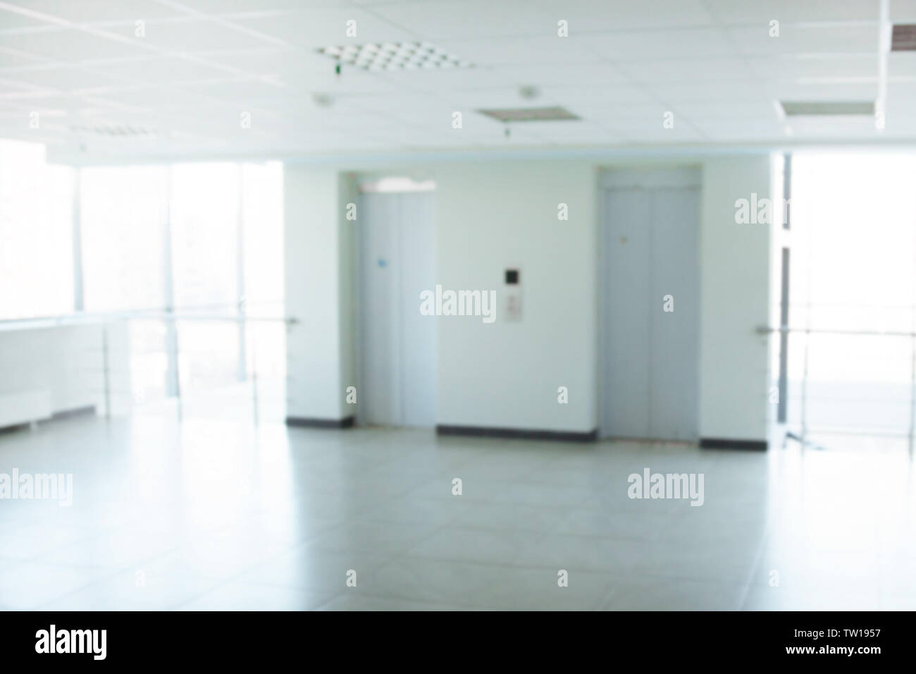 empty lobby in a modern business center. photo with copy space Stock ...