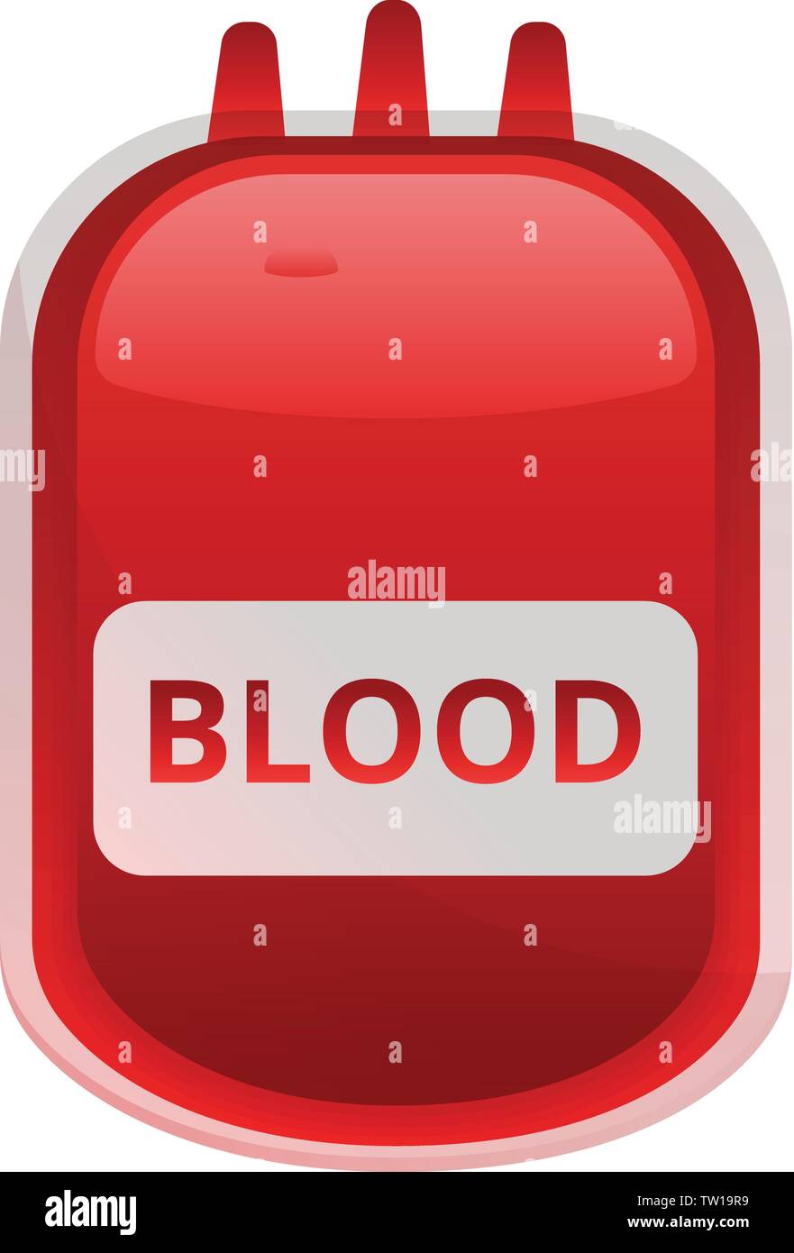 Blood package icon. Cartoon of blood package vector icon for web design ...