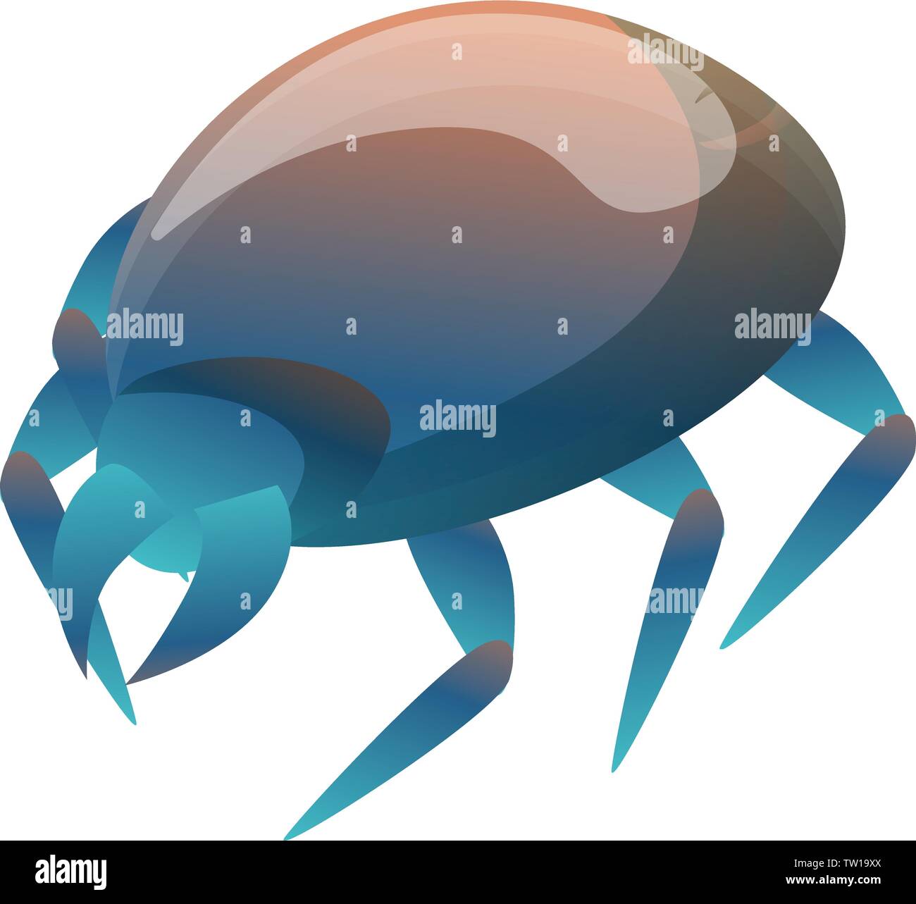 Blue mite icon. Cartoon of blue mite vector icon for web design ...