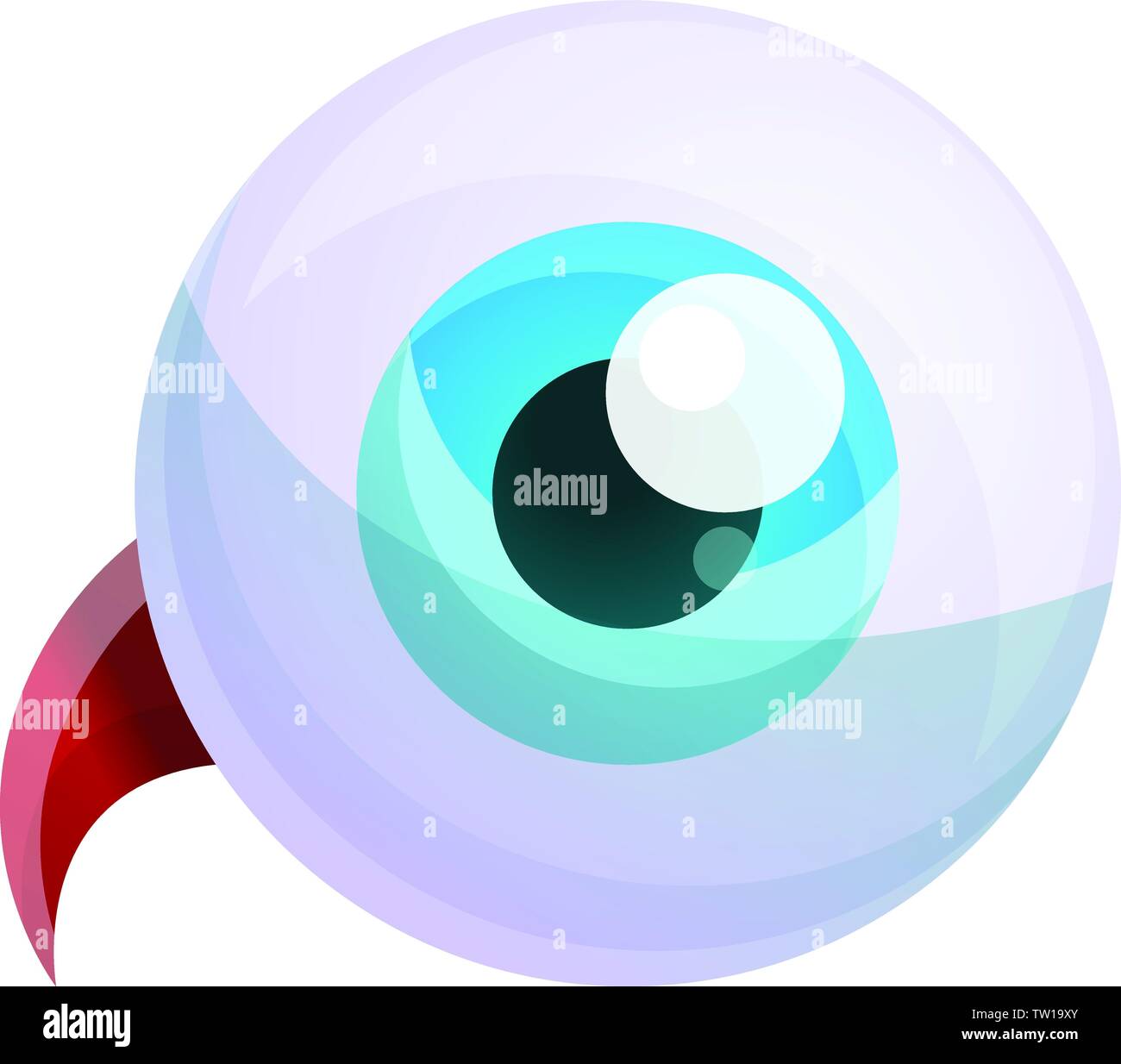 Human eyeball icon. Cartoon of human eyeball vector icon for web design ...