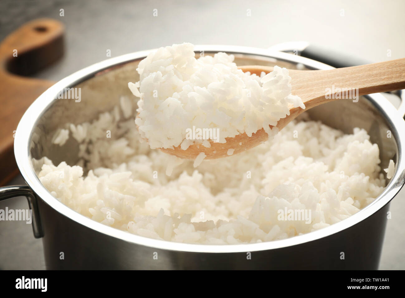 Saucepan with metal spoon hi-res stock photography and images - Alamy