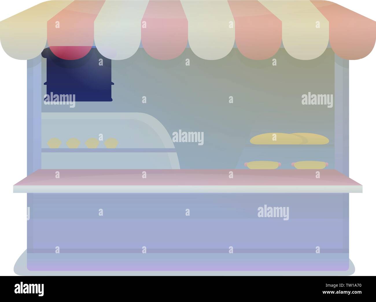 Street shop icon. Cartoon of street shop vector icon for web design ...