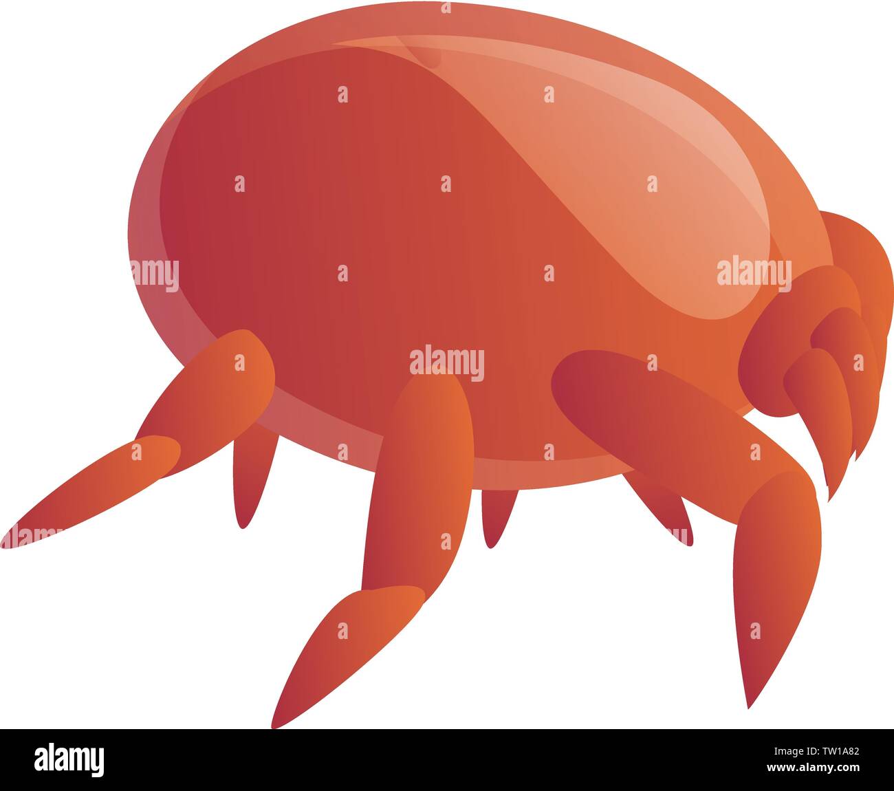 Infected mite icon. Cartoon of infected mite vector icon for web design ...
