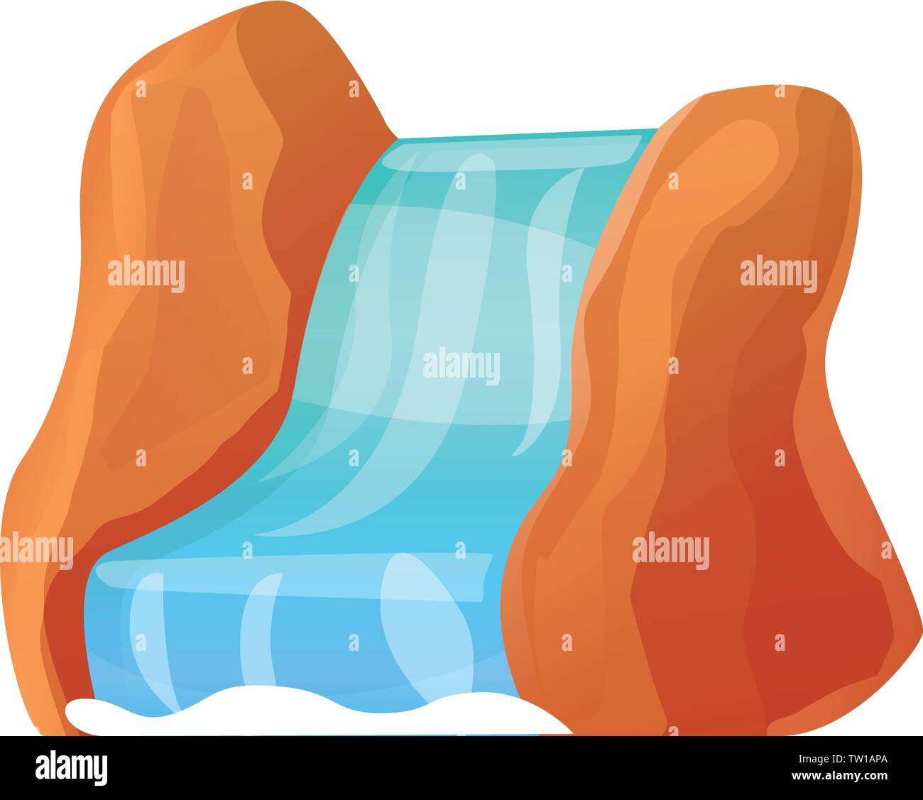 Tourism cascade icon. Cartoon of tourism cascade vector icon for web ...