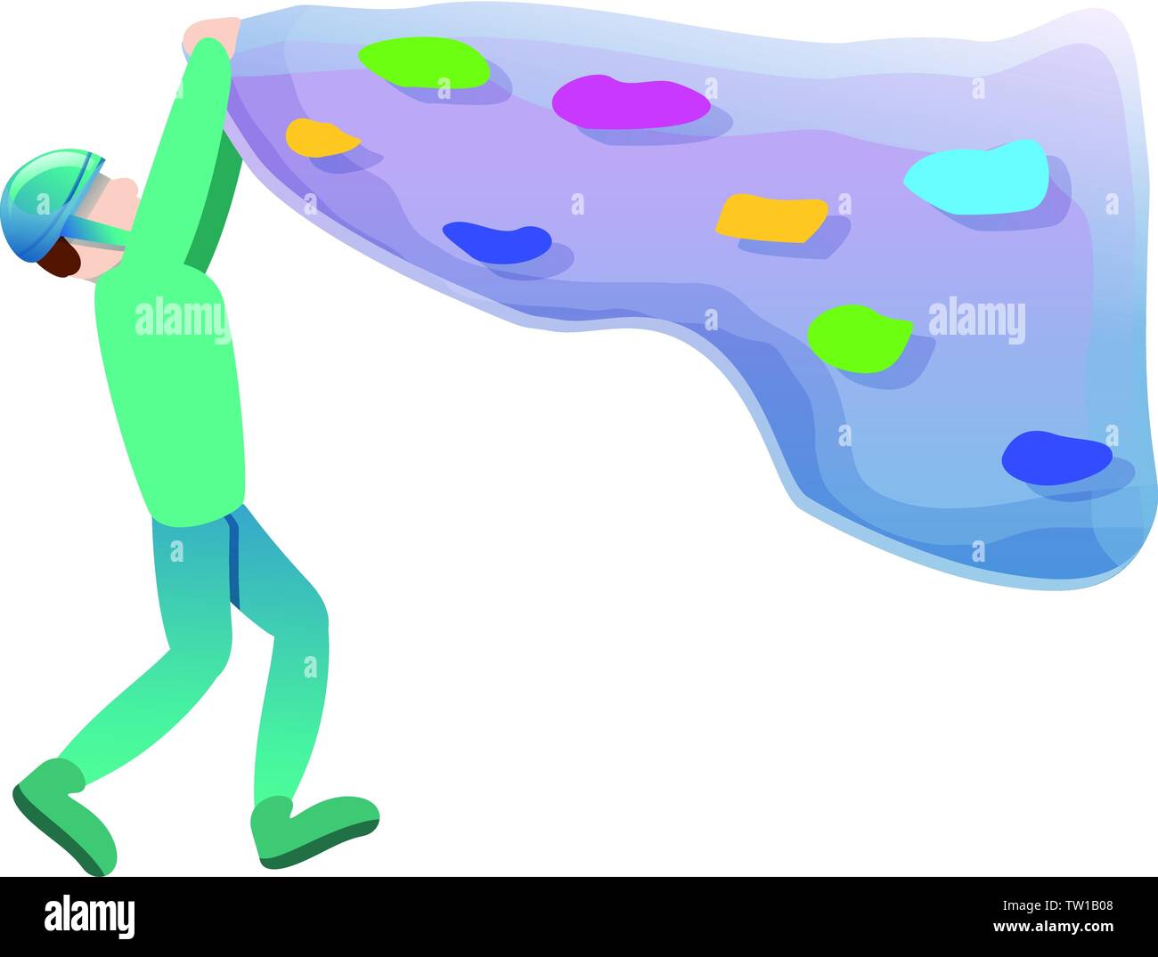 Rock sport climbing icon. Cartoon of rock sport climbing vector icon ...