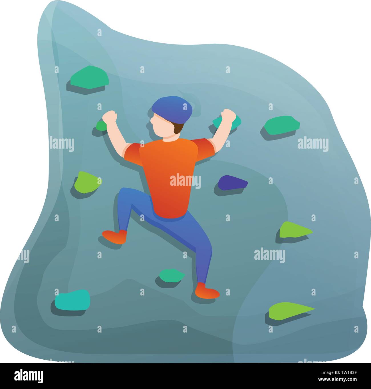 Rock Climber Cartoon Design Stock Photos & Rock Climber Cartoon Design ...