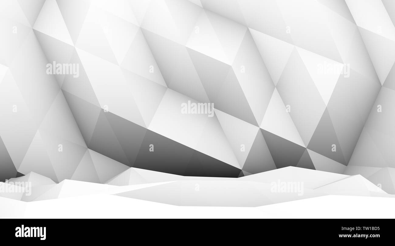 Abstract 3d rendering of triangulated surface. Modern background Stock ...