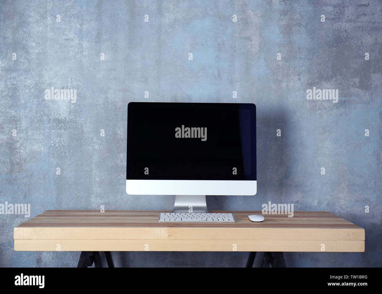 Modern designer workplace with computer Stock Photo - Alamy