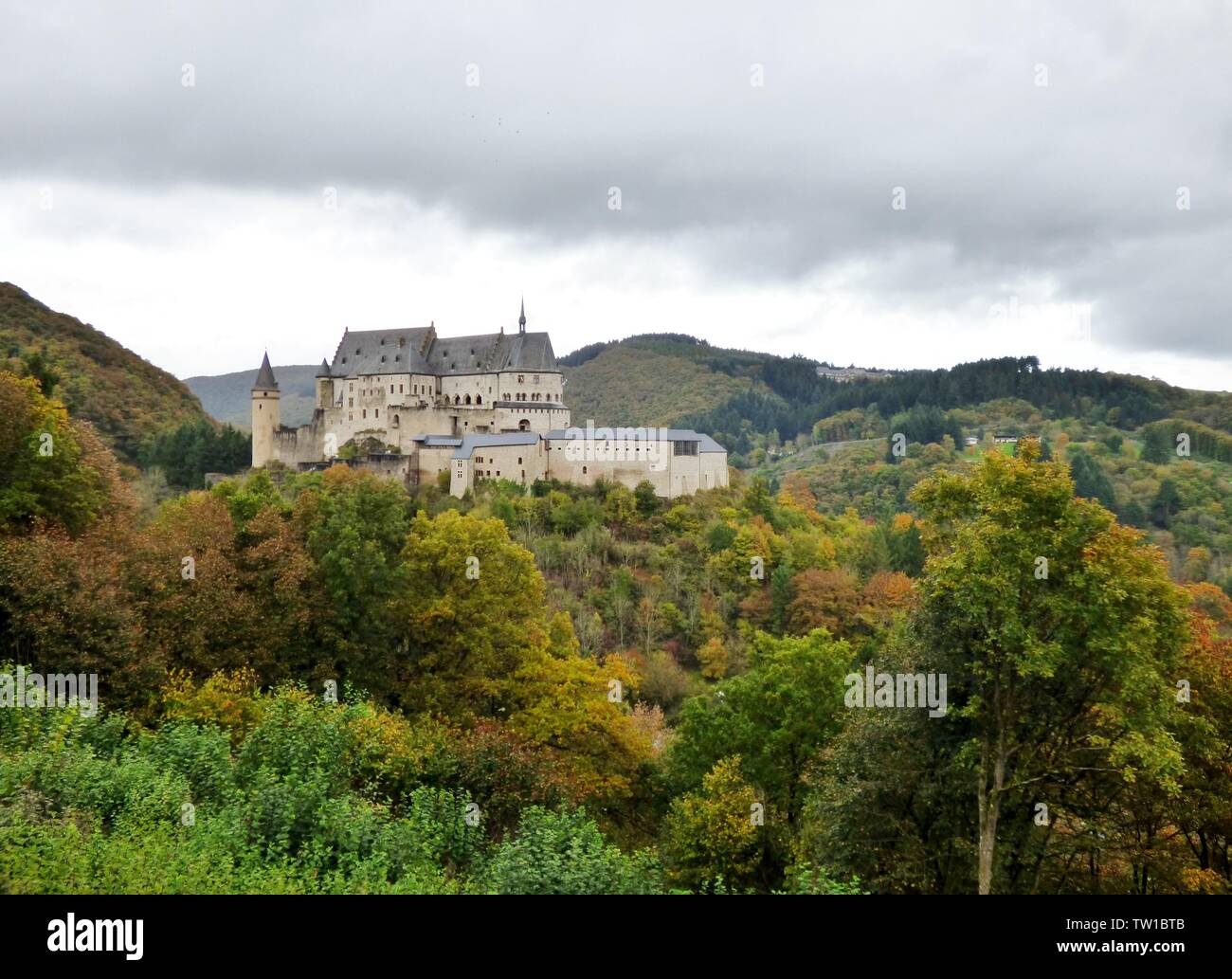 Castle Bourscheid Luxembourg Stock Photo - Alamy