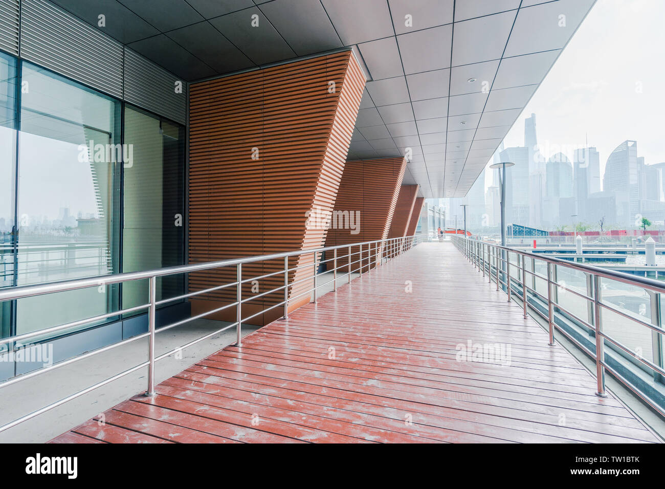 Modern office and urban corridors inside reflective design design ...